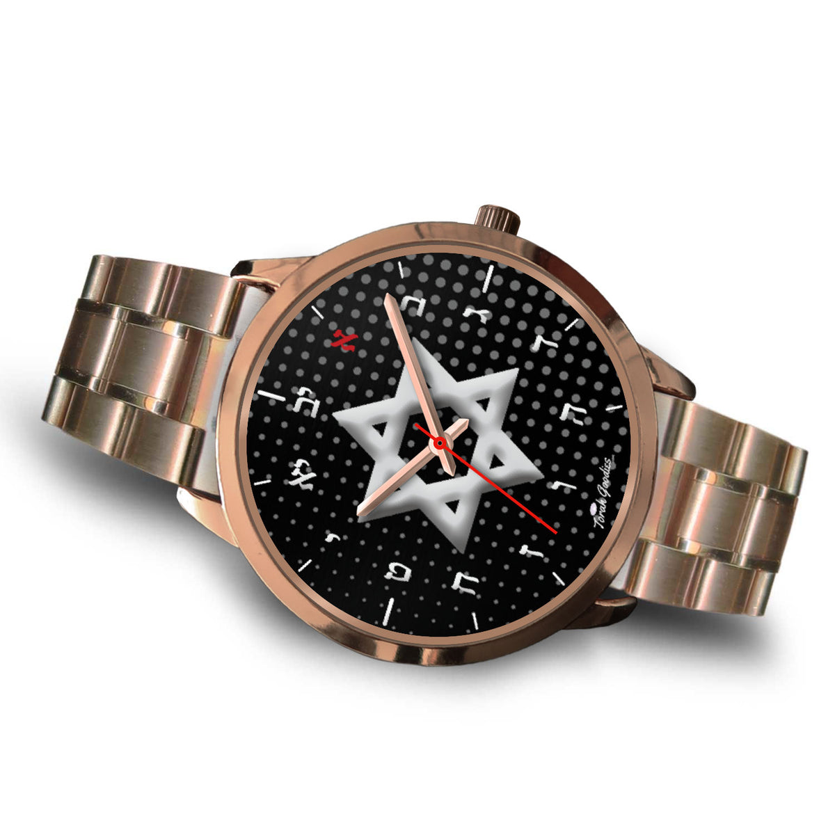 David Star - Judaica Rose Gold Watch – Torah Goodies Club